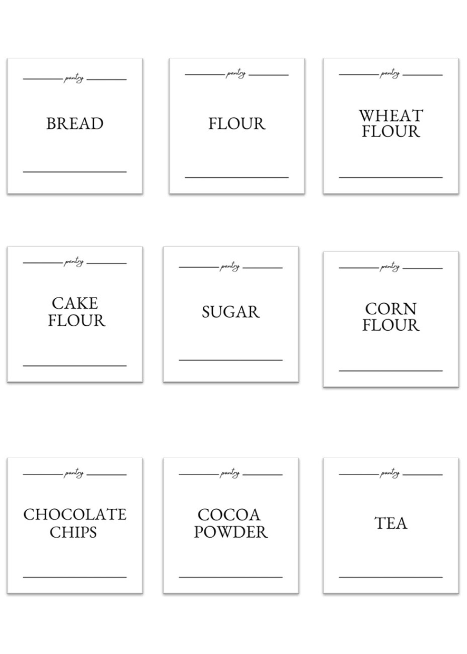 50 Kitchen Label Template , Modern Minimalist Spice Jar Label , Spice ...