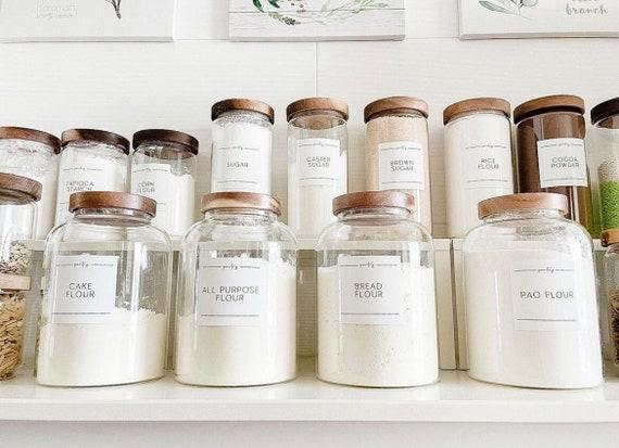 50 Kitchen Label Template Modern Minimalist Spice Jar Label - Etsy