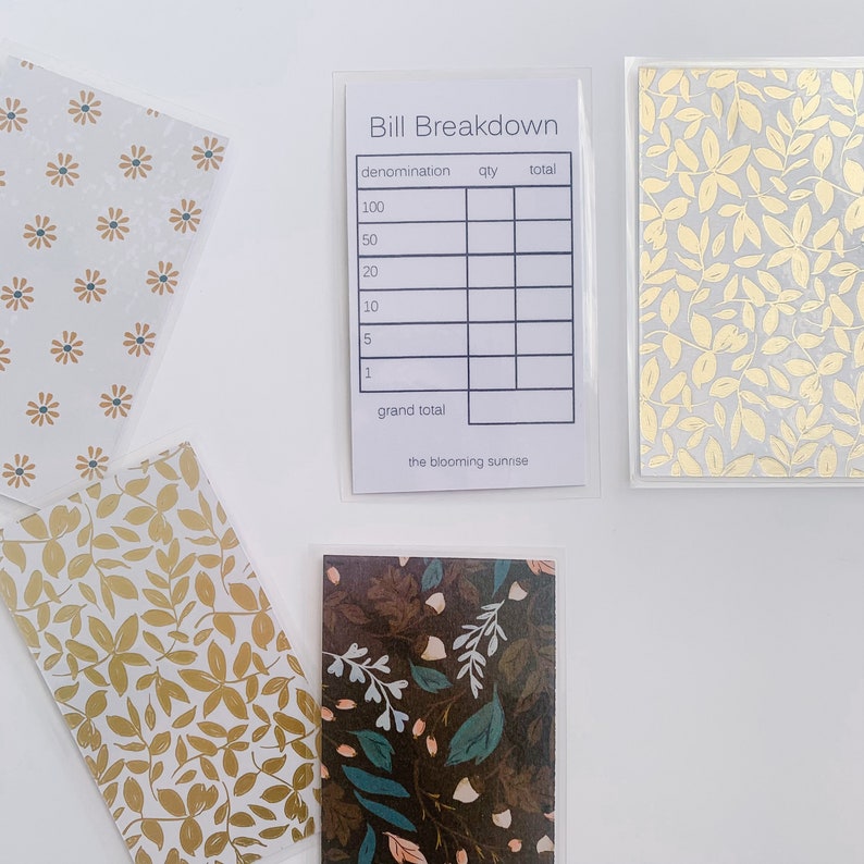 Bill Breakdown Reusable Cards | Etsy