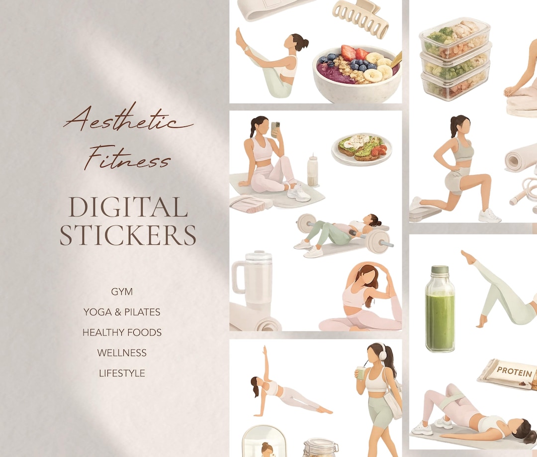 Fitness Planner Stickers | Workout Log Stickers | Gym Girl Digital ...