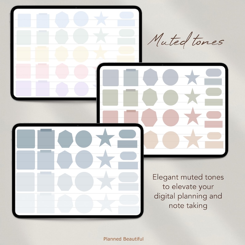 Transparent Digital Stickers for Goodnotes, Student Functional Sticker ...