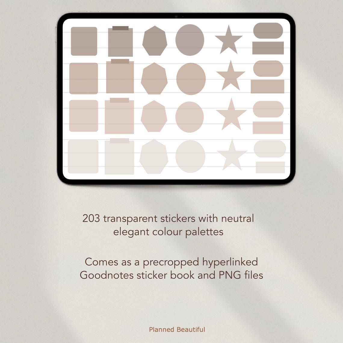 Transparent Digital Stickers for Goodnotes, Student Functional Sticker ...