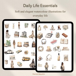 Neutral Aesthetic Digital Stickers, Everyday Digital Stickers ...