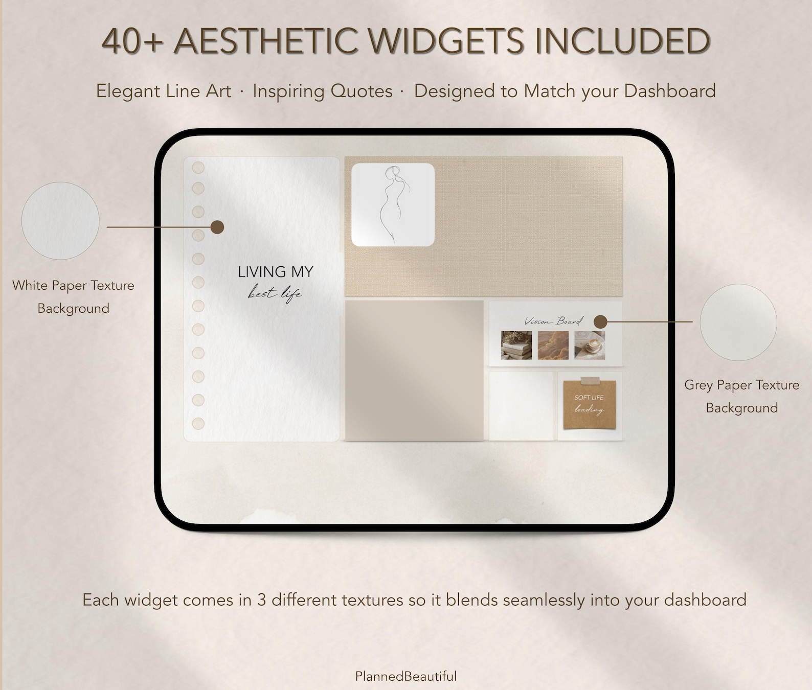 Neutral iPad Home Screen Kit – Ios 18 Icons, Widgets & Wallpaper ...