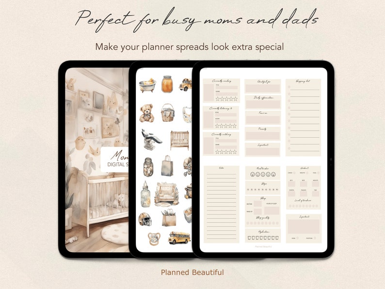 Mom Digital Stickers, Aesthetic Busy Mom Digital Stickers, Goodnotes ...