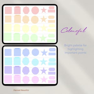 Transparent Digital Stickers for Goodnotes, Student Functional Sticker ...