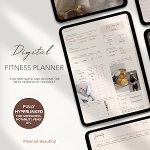 Digital Fitness Planner for Goodnotes, Workout Planner Template Ipad ...