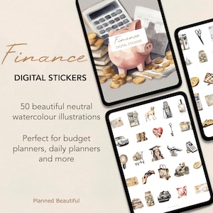 Budgeting Digital Stickers, Aesthetic Budget Digital Stickers Book ...