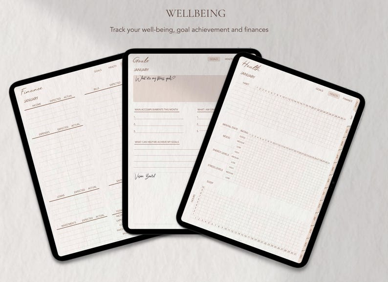 Digital Fitness Planner for Goodnotes, Workout Planner Template Ipad ...
