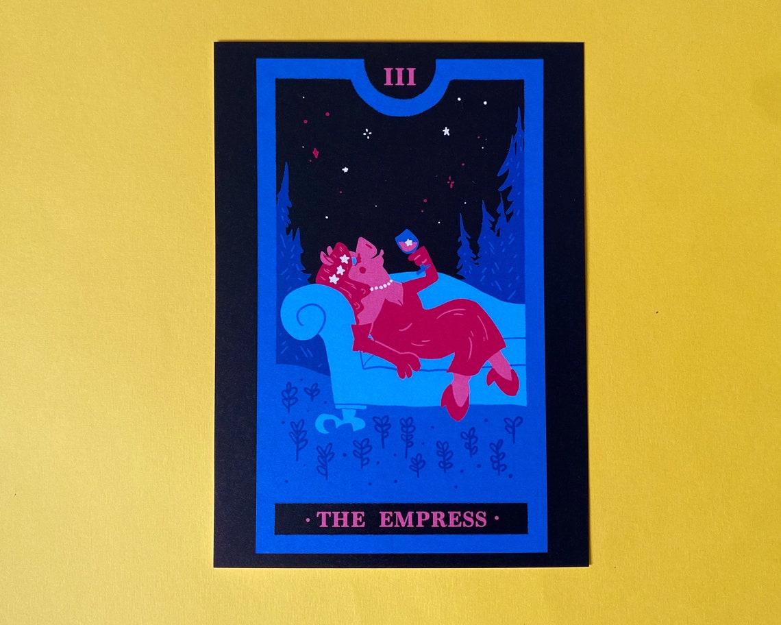 Empress Piggy Muppets Inspired Tarot Card Illustration Print - Etsy
