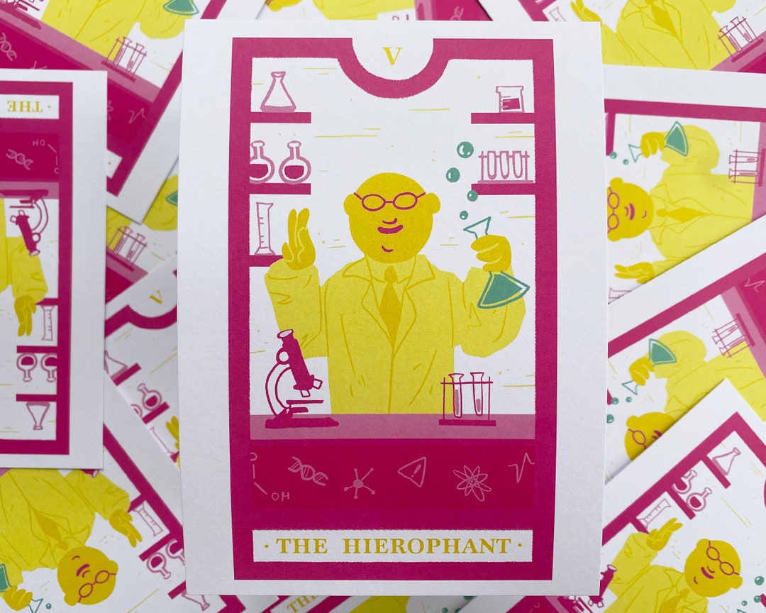 Bunsen the Hierophant - Muppets Inspired Tarot Card Illustration Print ...