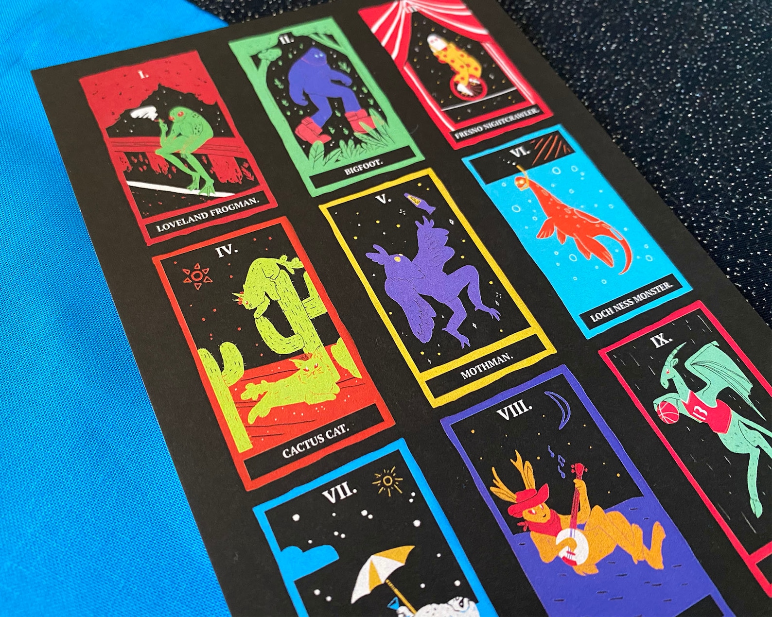 Cryptid Tarot Cards - Art Print Illustration Mothman Bigfoot Nessie - Etsy
