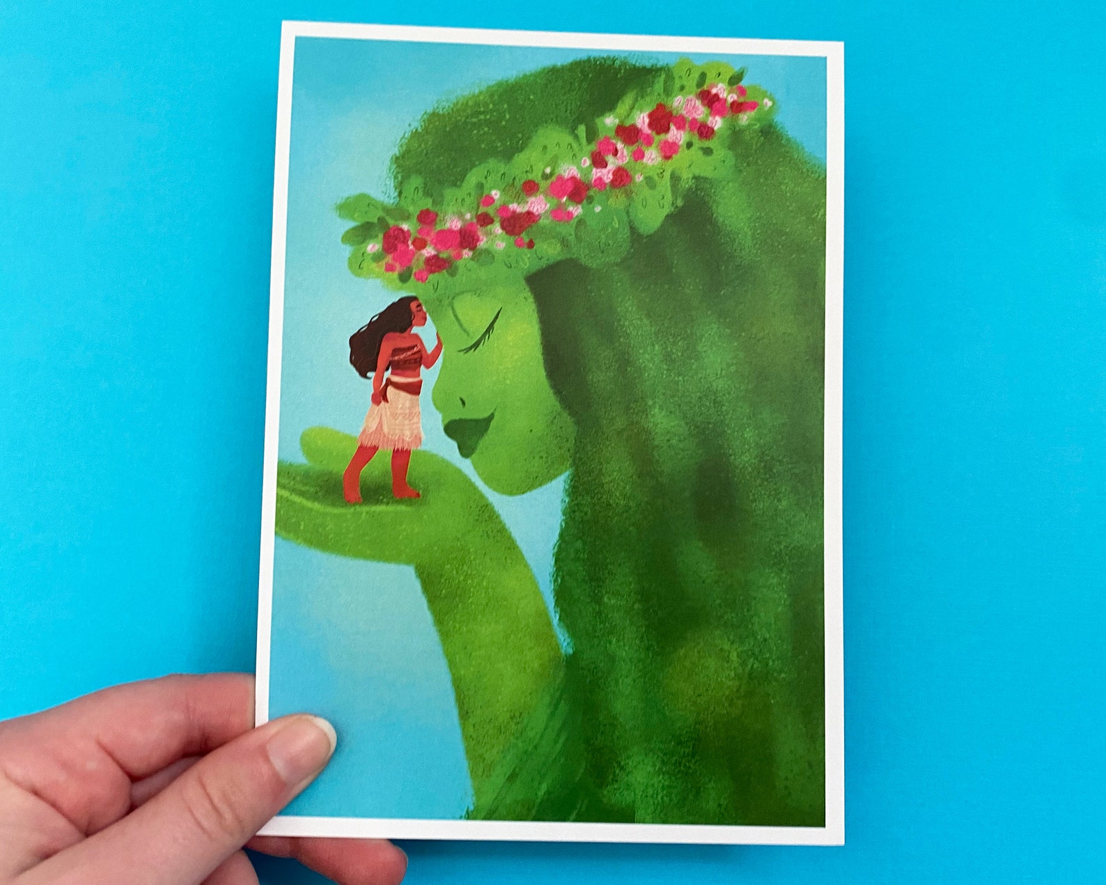 The Heart of the Ocean - Princess Moana Te Fiti Inspired Art Print - Etsy