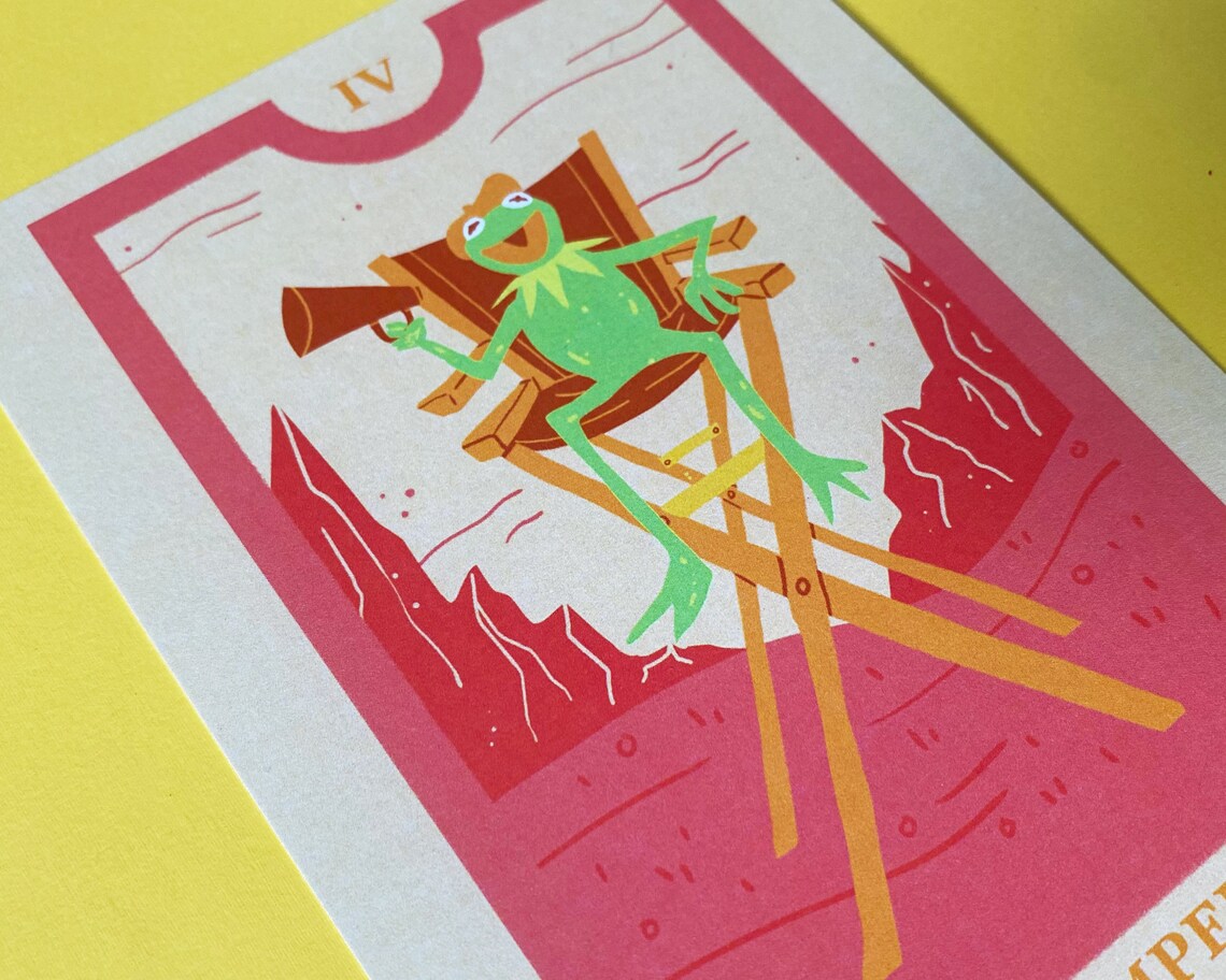 Emperor Kermit - Muppets Inspired Tarot Card Illustration Print - Etsy