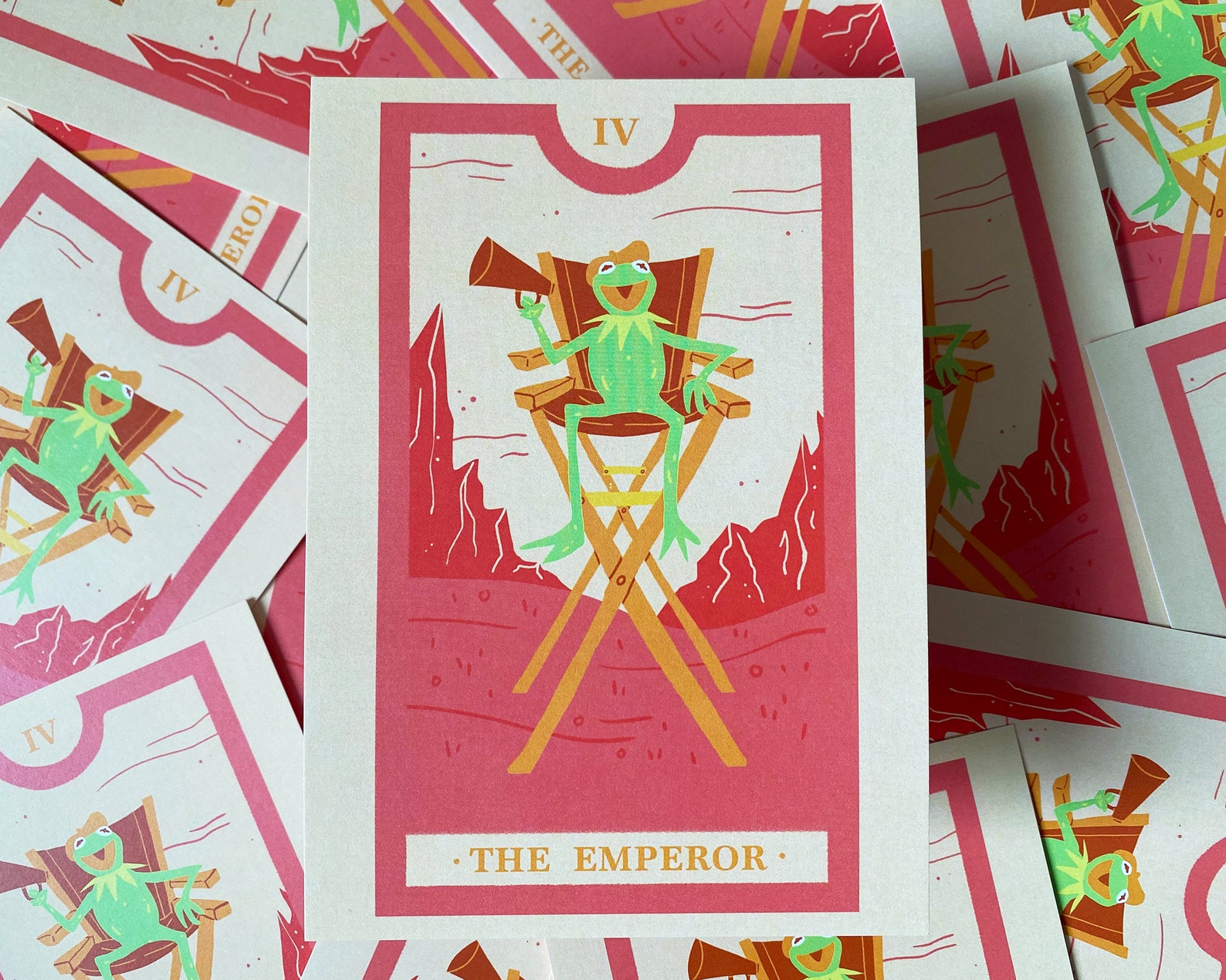 Emperor Kermit - Muppets Inspired Tarot Card Illustration Print - Etsy