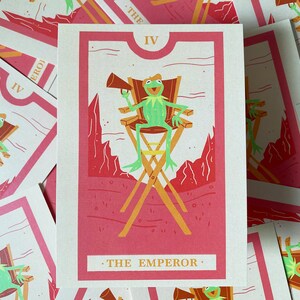 Emperor Kermit - Muppets Inspired Tarot Card Illustration Print - Etsy