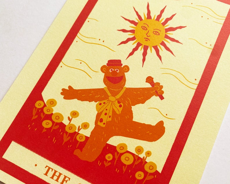 The Sun Fozzie Muppets Inspired Tarot Card Illustration - Etsy