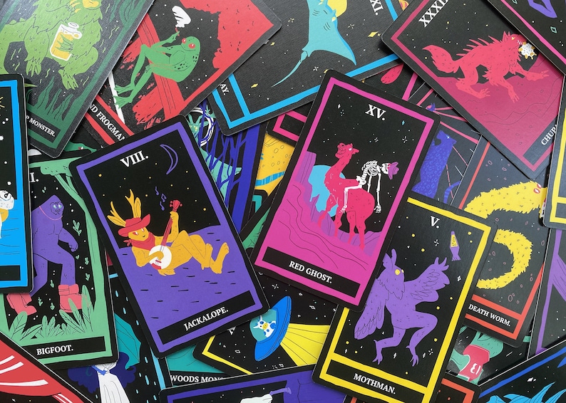 The Charming Cryptids Oracle Deck Cryptozoology Tarot Cards - Etsy UK