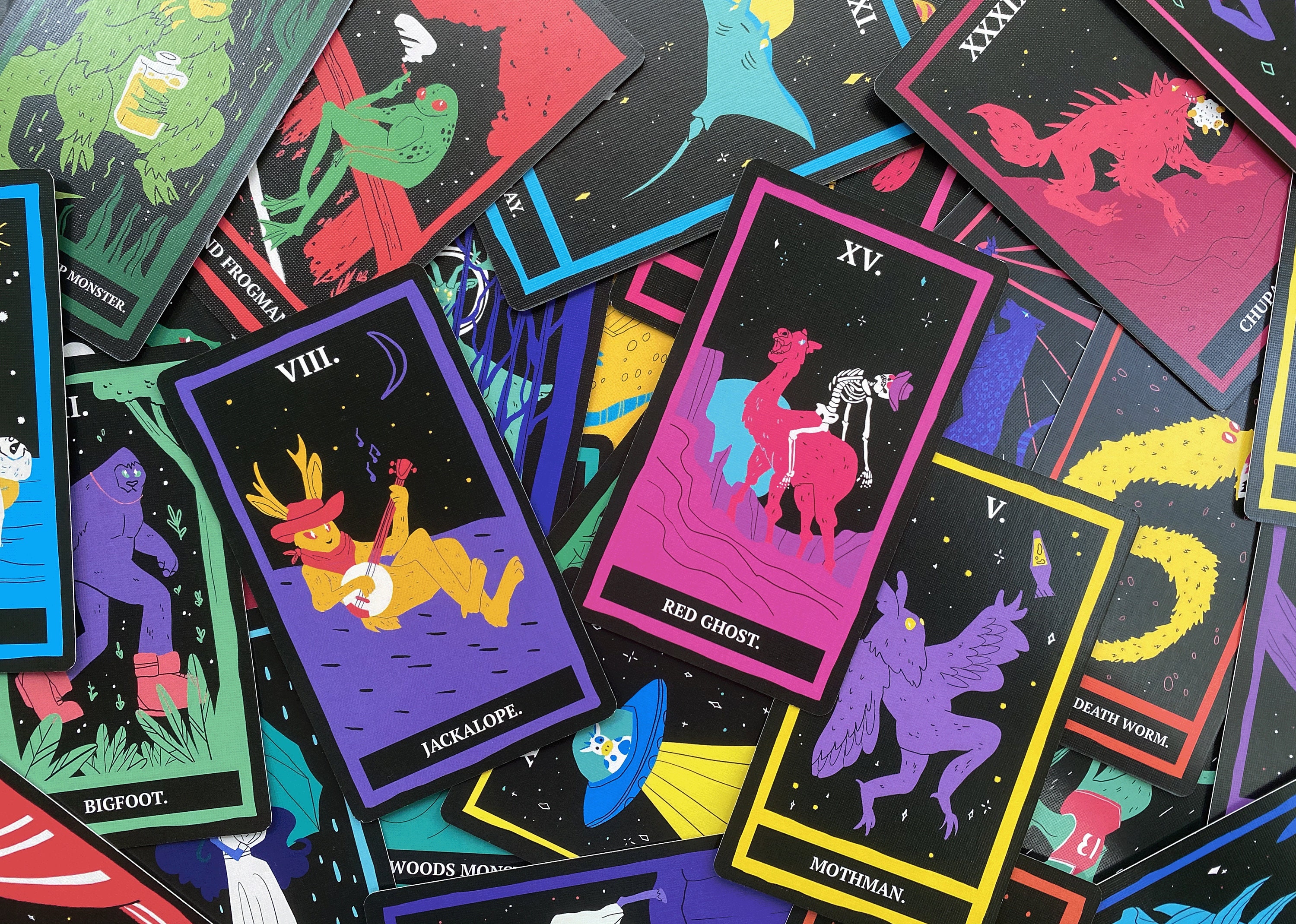 The Charming Cryptids Oracle Deck | Cryptozoology Tarot Cards - Etsy