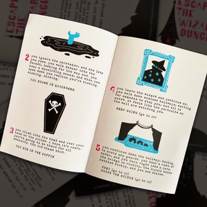 Escape the Wizard Dungeon - Interactive Fiction Zine Gamebook CYOA - Etsy