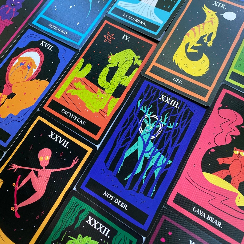 The Charming Cryptids Oracle Deck | Cryptozoology Tarot Cards - Etsy