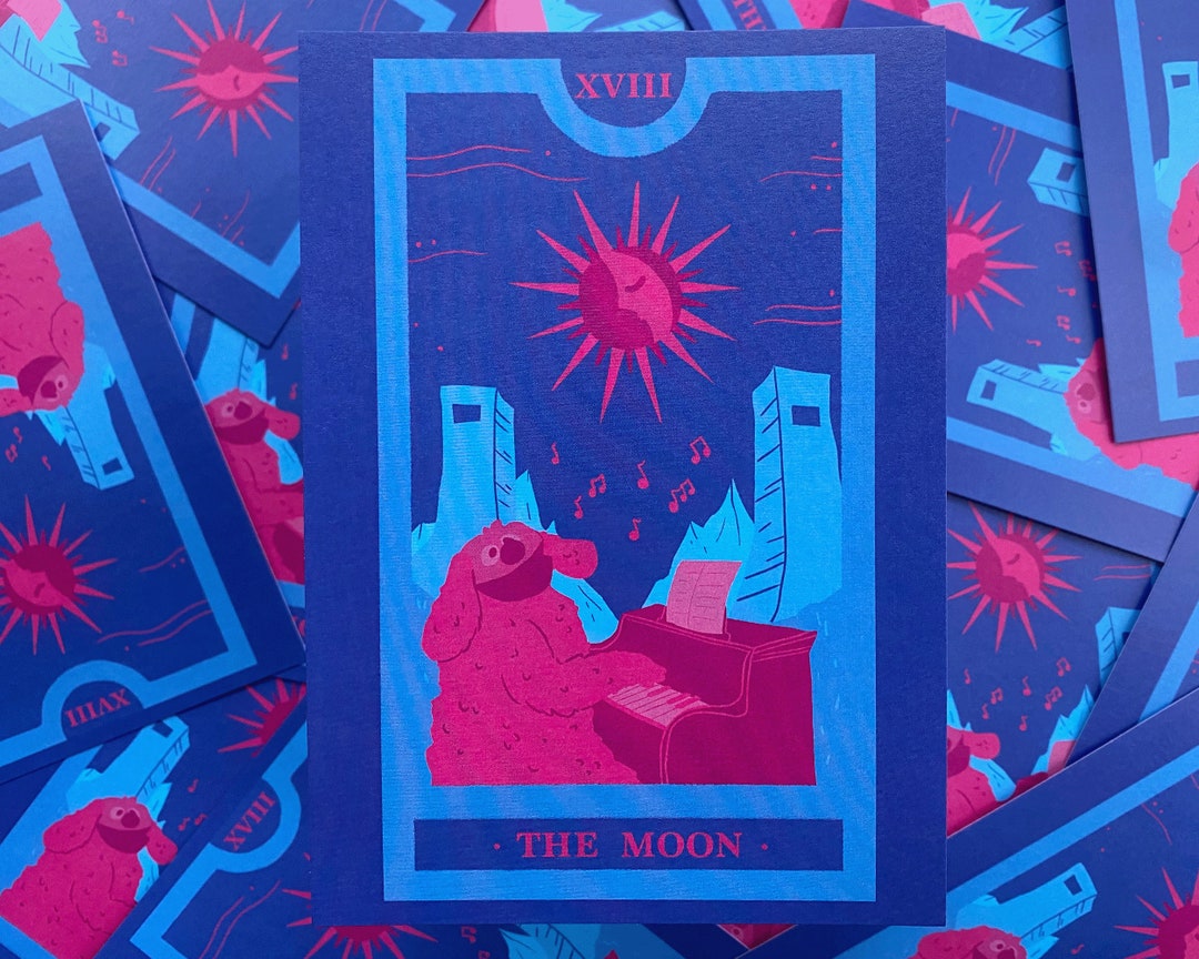 The Moon - Rowlf - Muppets Inspired Tarot Card Illustration Print - Etsy