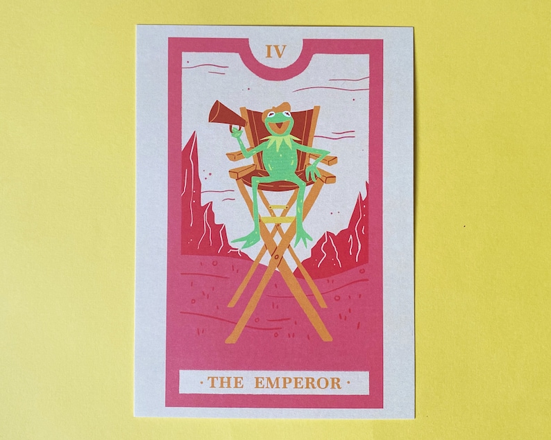 Emperor Kermit - Muppets Inspired Tarot Card Illustration Print - Etsy