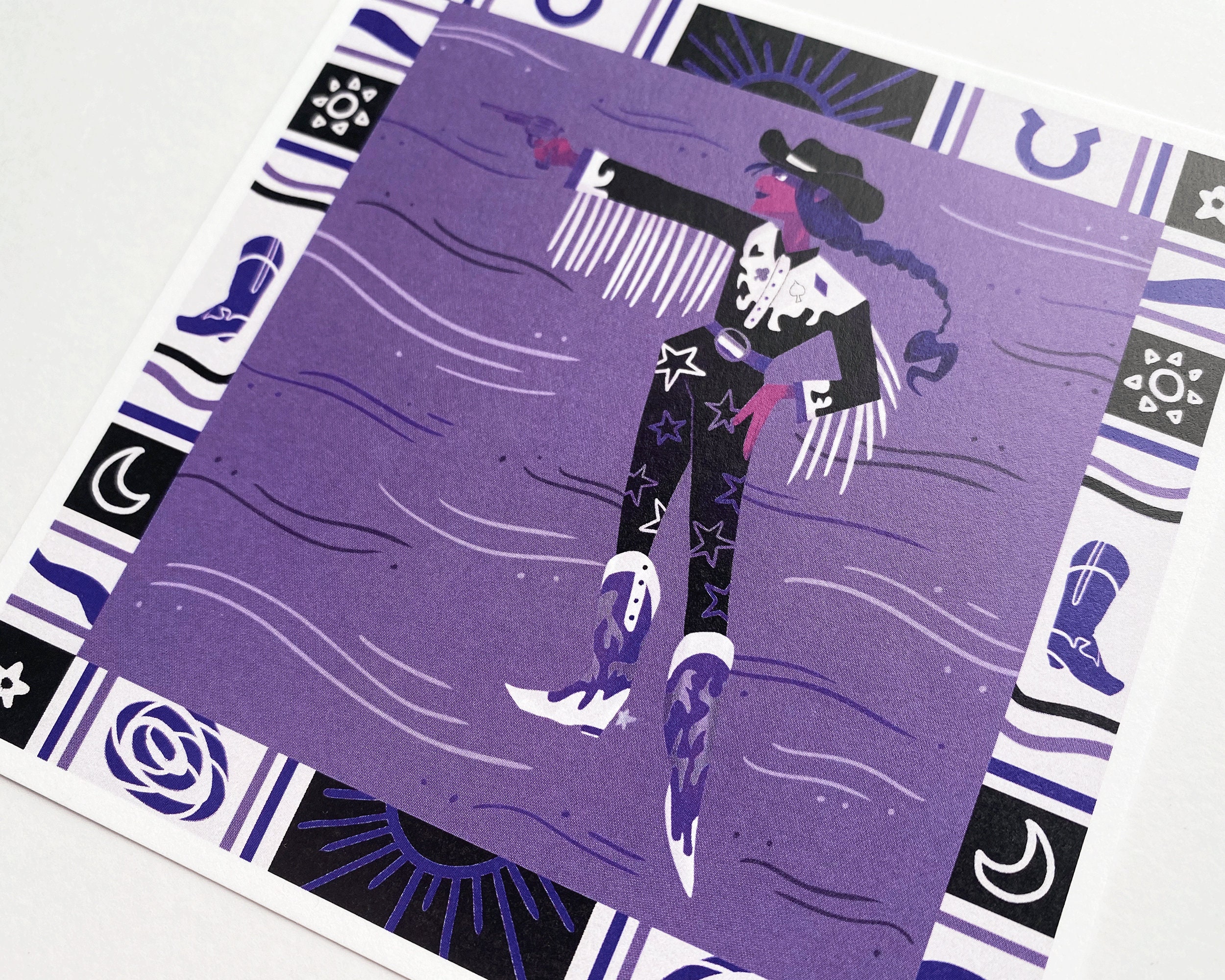 Asexual Cowboy - Ace Pride Western Lgbt Art Print - Etsy