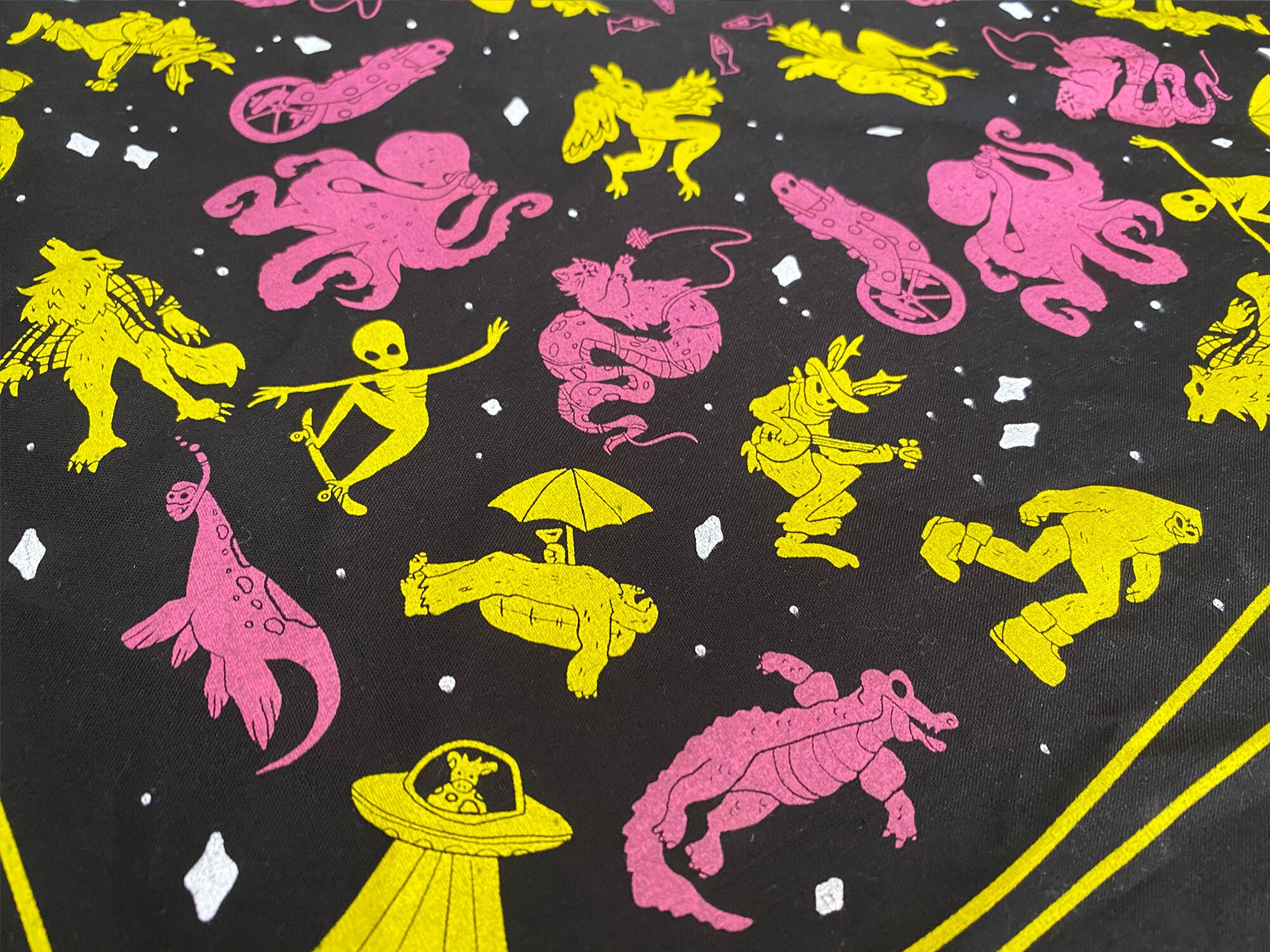 Charming Cryptids Bandana & Tarot Cloth - Etsy