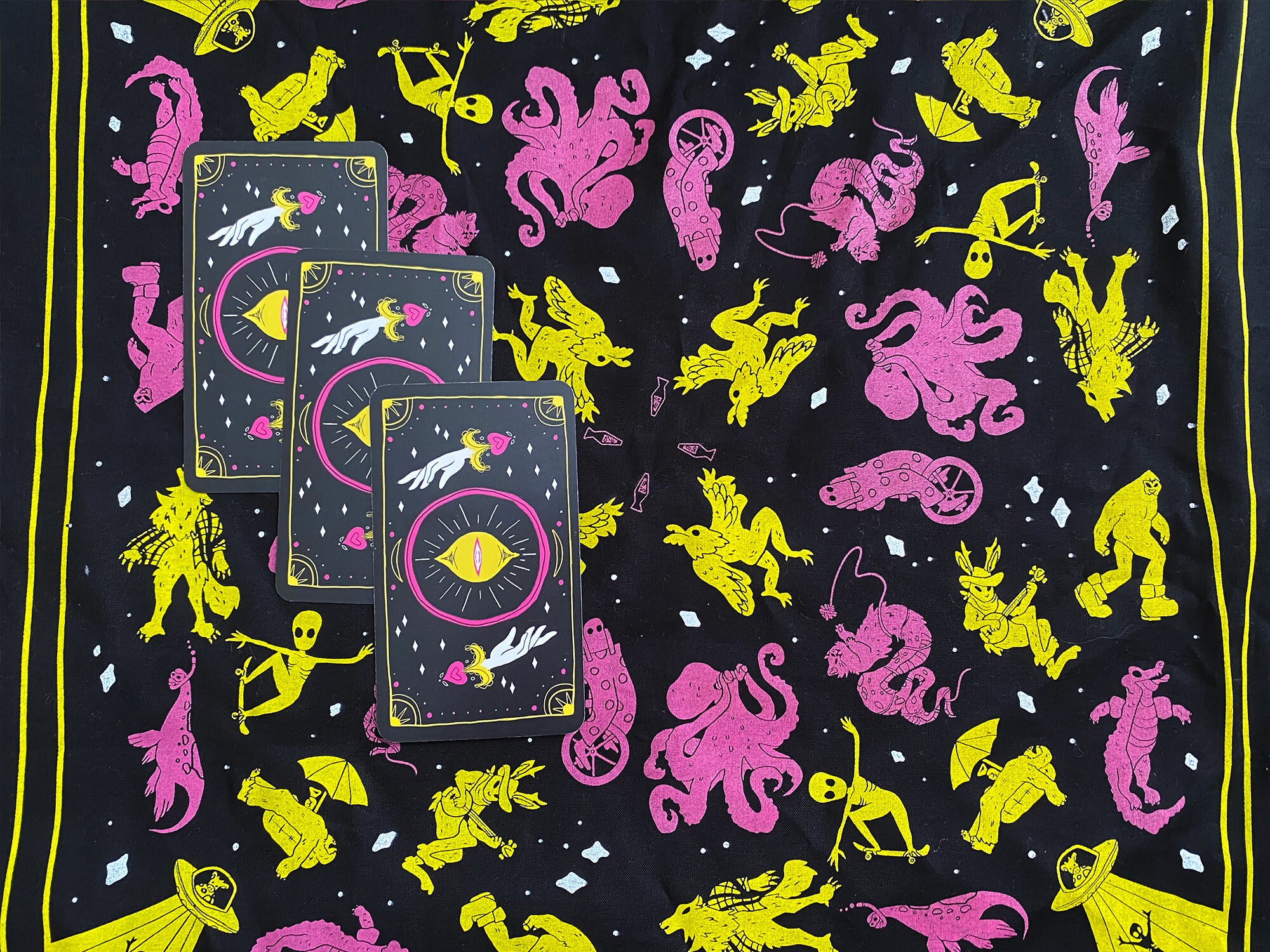 Charming Cryptids Bandana & Tarot Cloth - Etsy