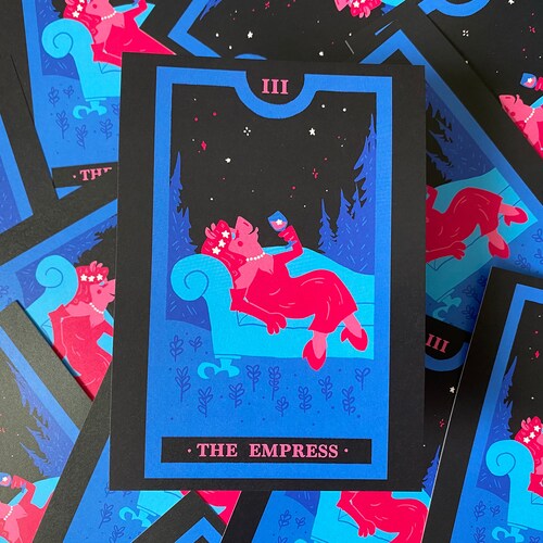 Empress Piggy Muppets Inspired Tarot Card Illustration Print - Etsy