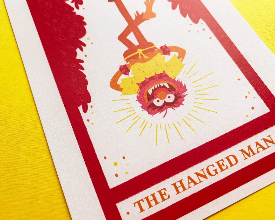 The Hanged Animal - Muppets Inspired Tarot Card Illustration Print - Etsy