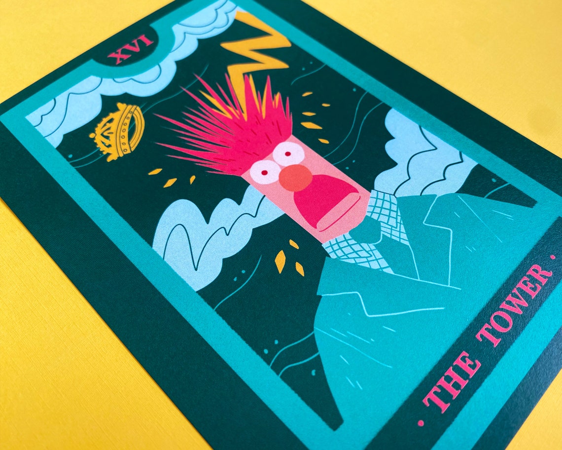 Beaker the Tower Muppets Inspired Tarot Card Illustration - Etsy