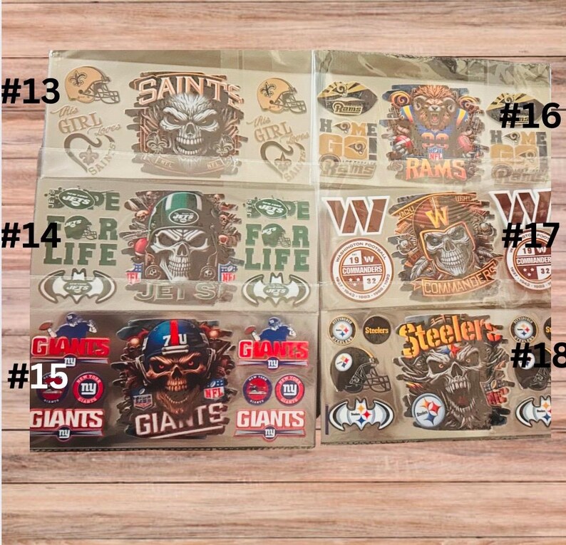 UV Dtf Nfl & Nba Team - Etsy