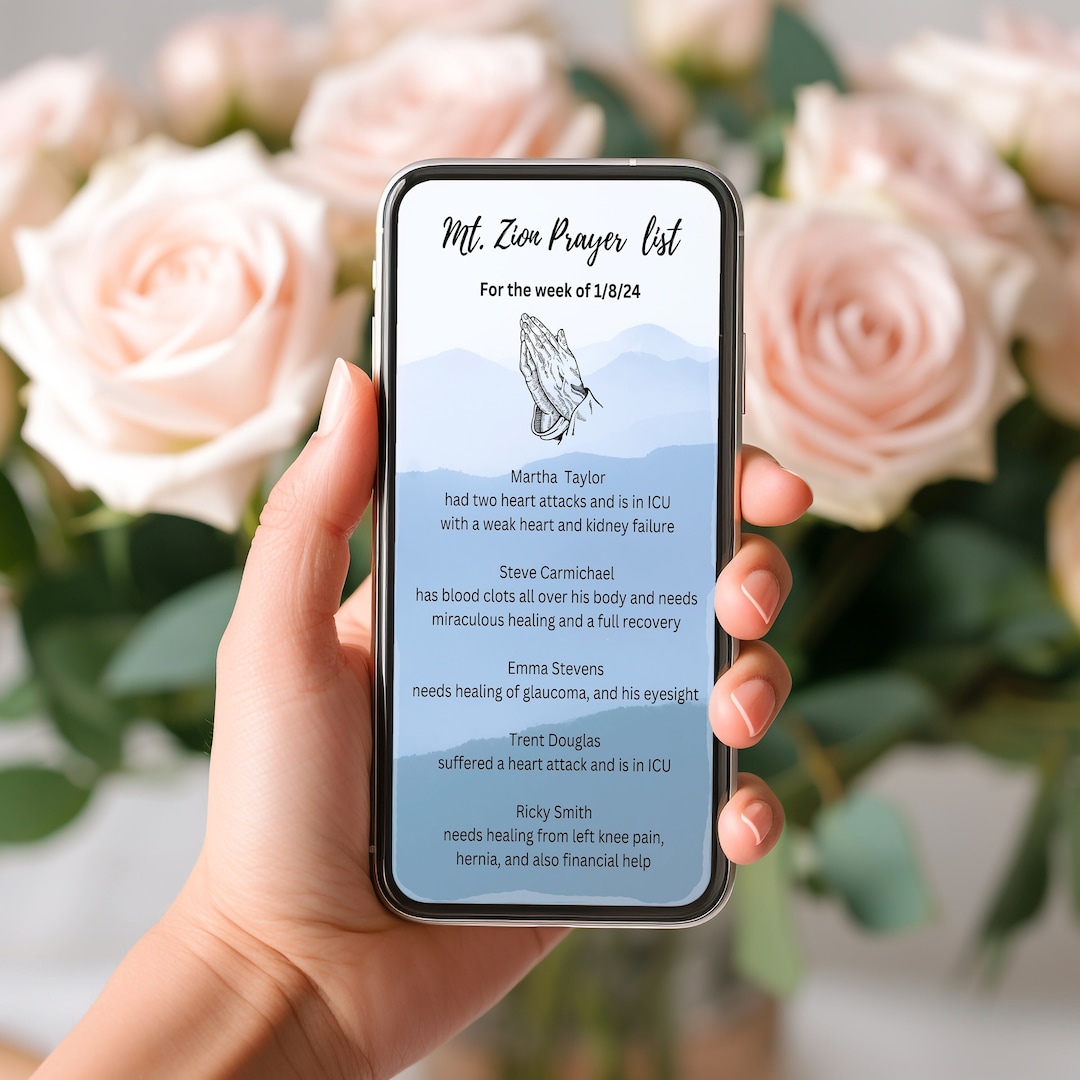 Church Prayer List Evite, Announcement Digital Invites, Electronic ...