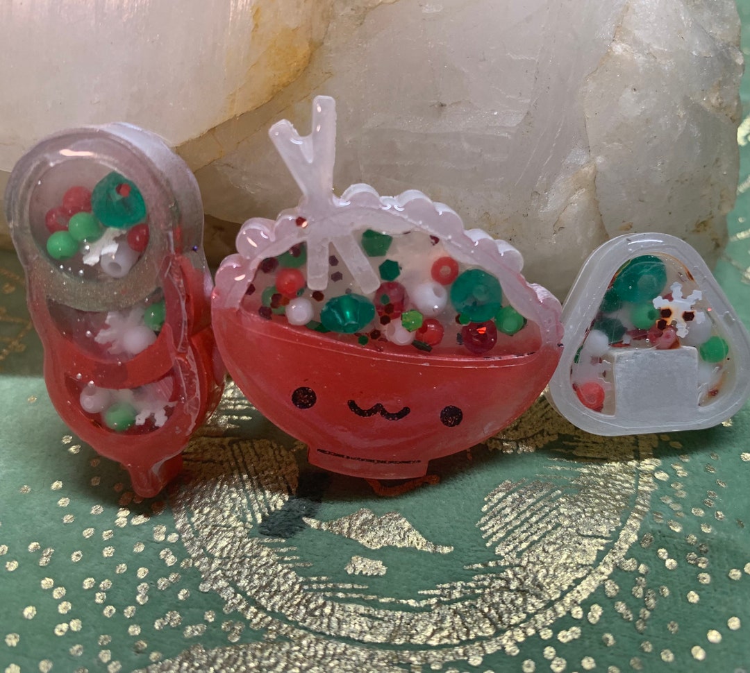 Kawaii Holiday Shaker Magnets Rice Bowl, Rice Ball & Dango - Etsy