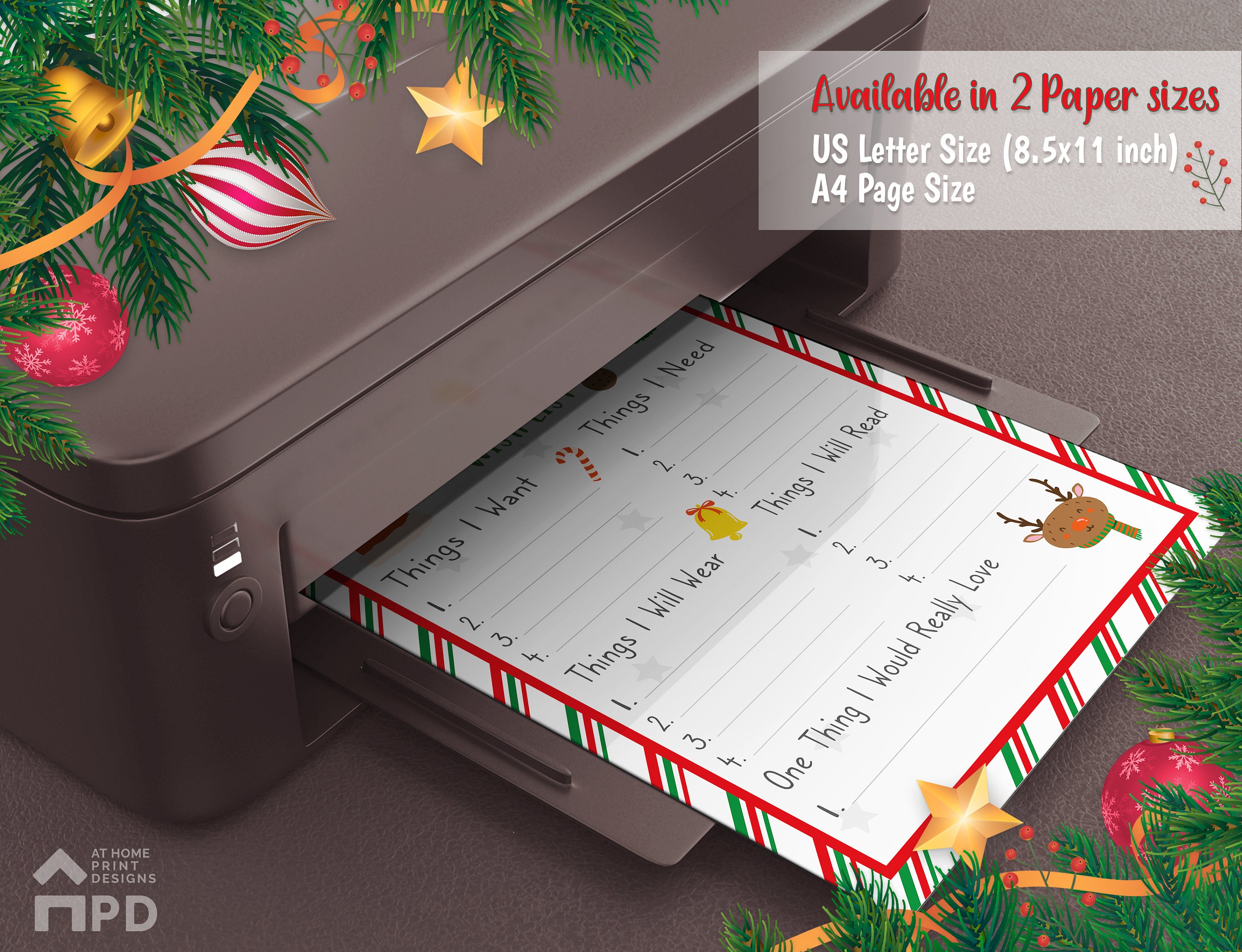 Bundle Printable Cute Dear Santa Letter Template Christmas - Etsy