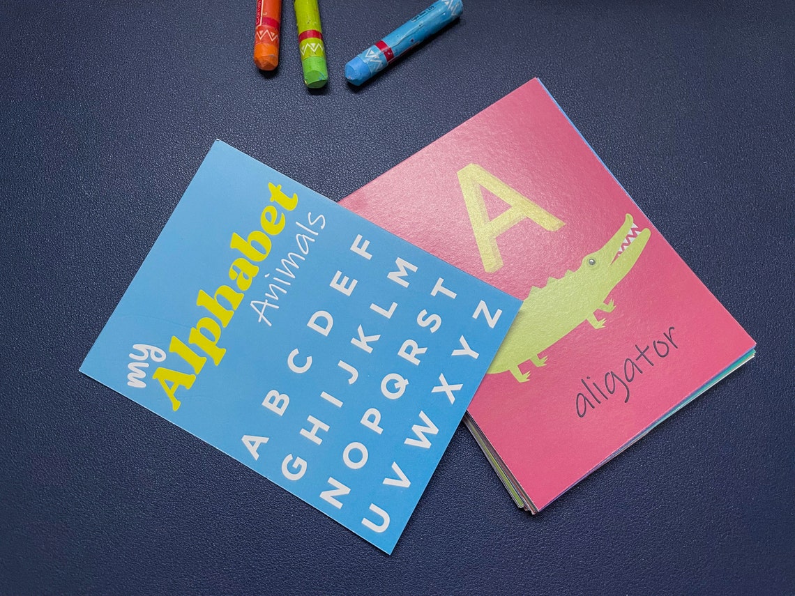 Oversized Preschool Printable Flashcards Cute Colourful ABC - Etsy