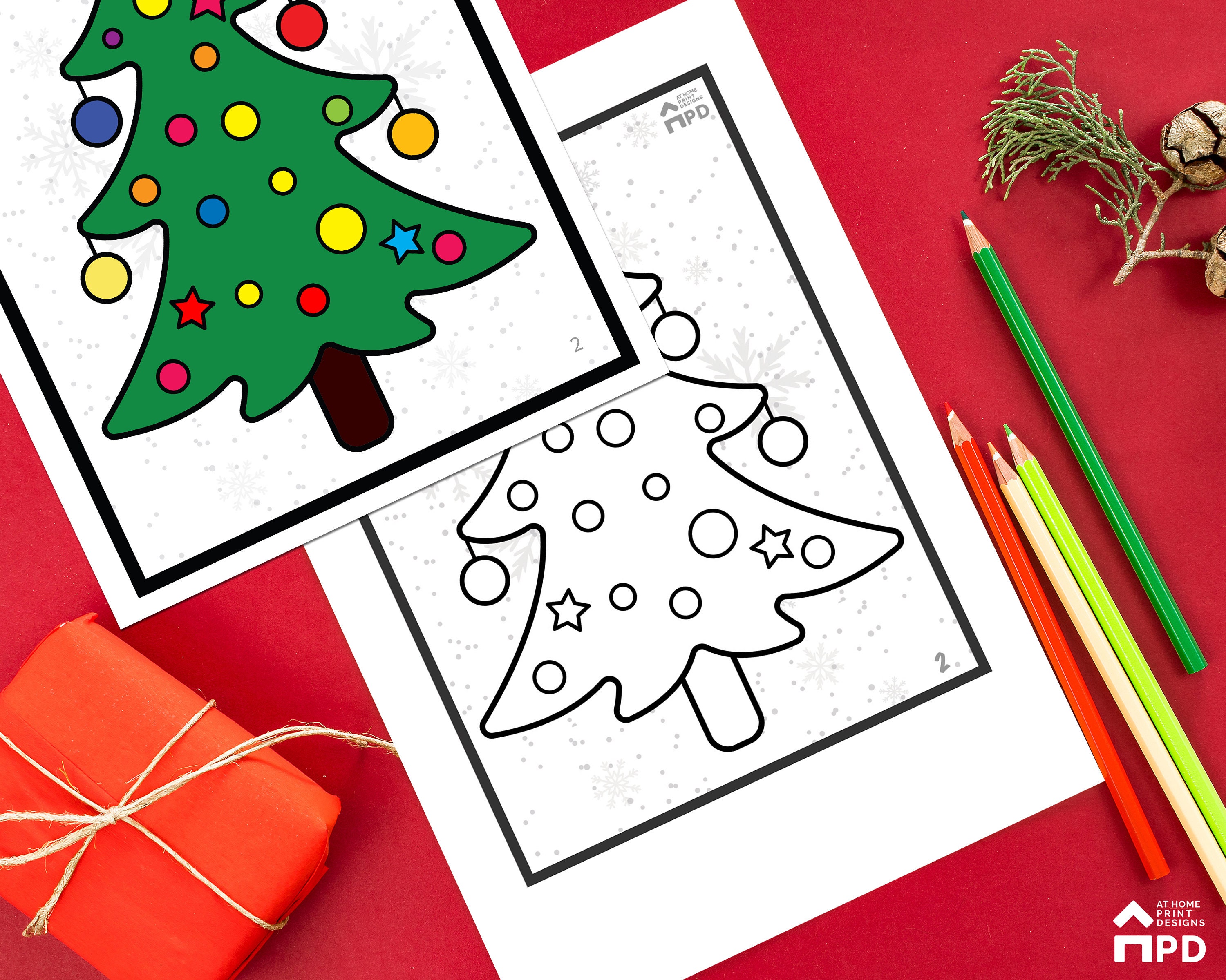 Printable Christmas Coloring Pages Cute Christmas Gift for Kids ...
