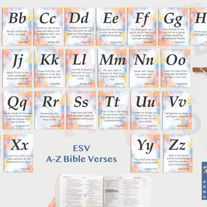 Large Printable Bible Cards ABC Verse ESV Flashcards Minimal Printable ...