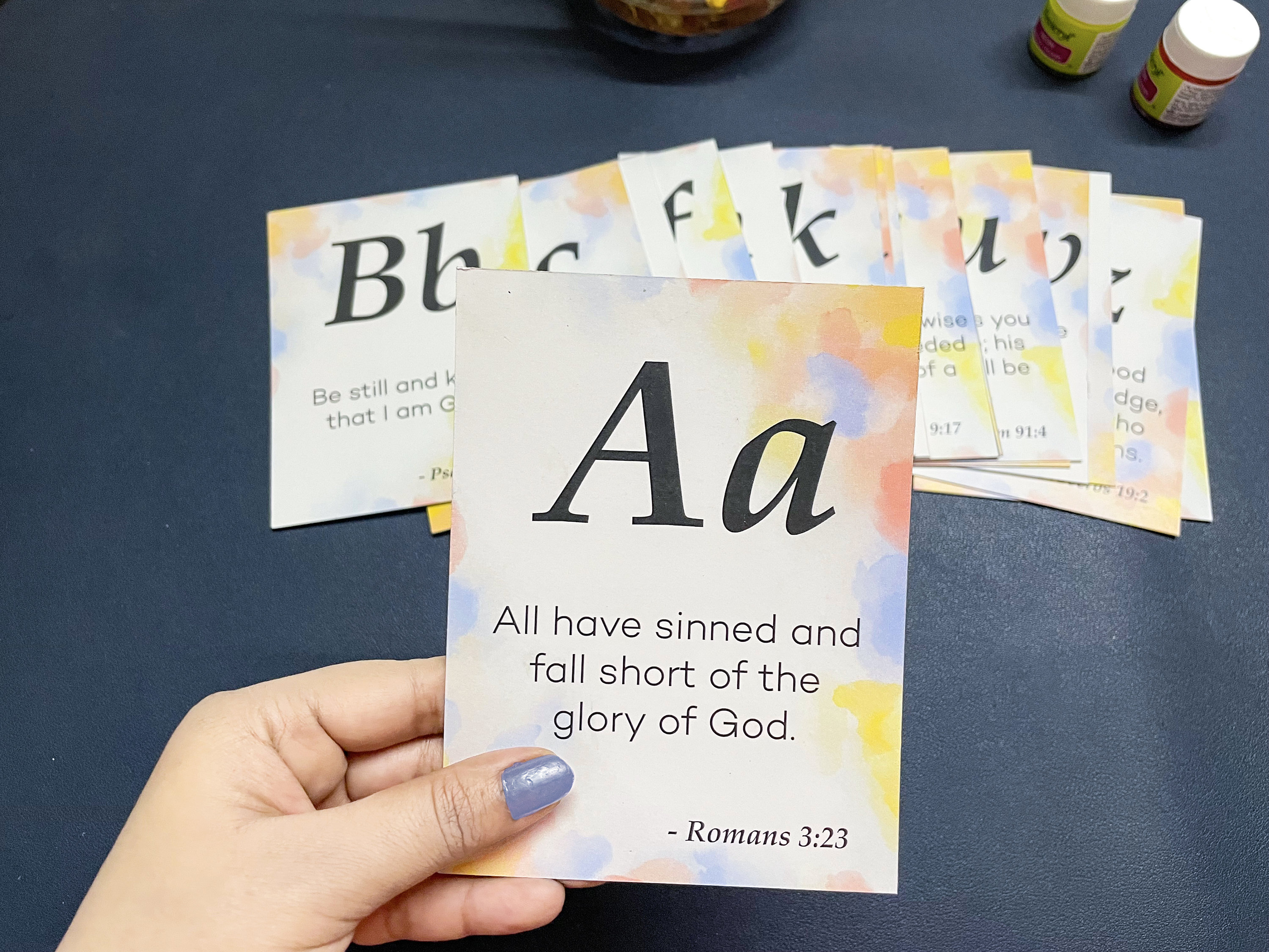 Large Printable Bible Cards ABC Verse ESV Flashcards Minimal Printable ...