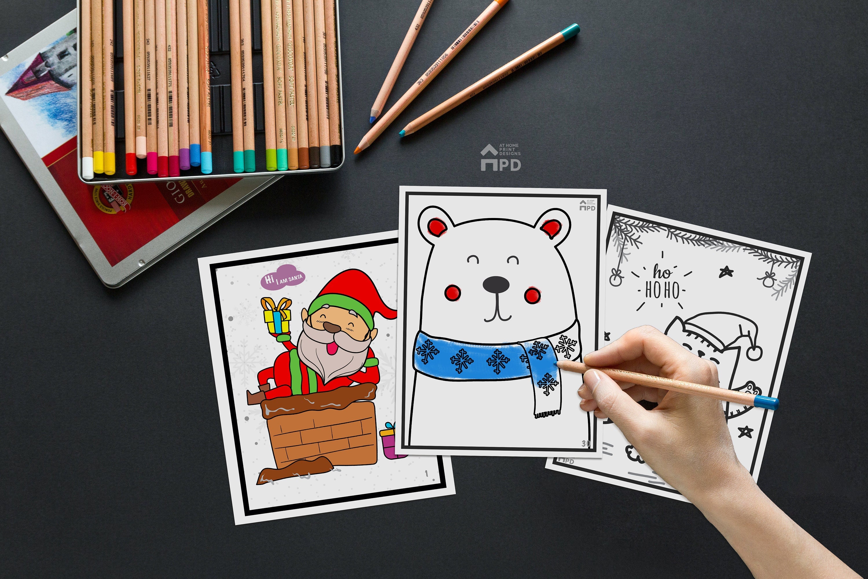 Printable Christmas Coloring Pages Cute Christmas Gift for Kids ...