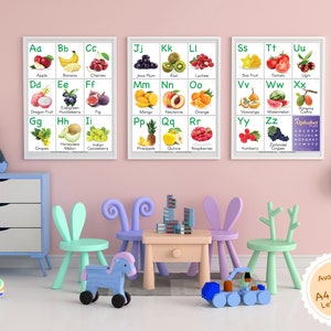 Preschool Printable Flashcards Fruits Real Pictures ABC Alphabet ...