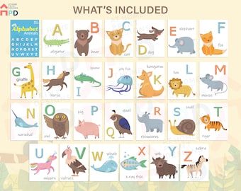 Cute Kawaii ABC Alphabet Flash Cards Printable PDF - Etsy