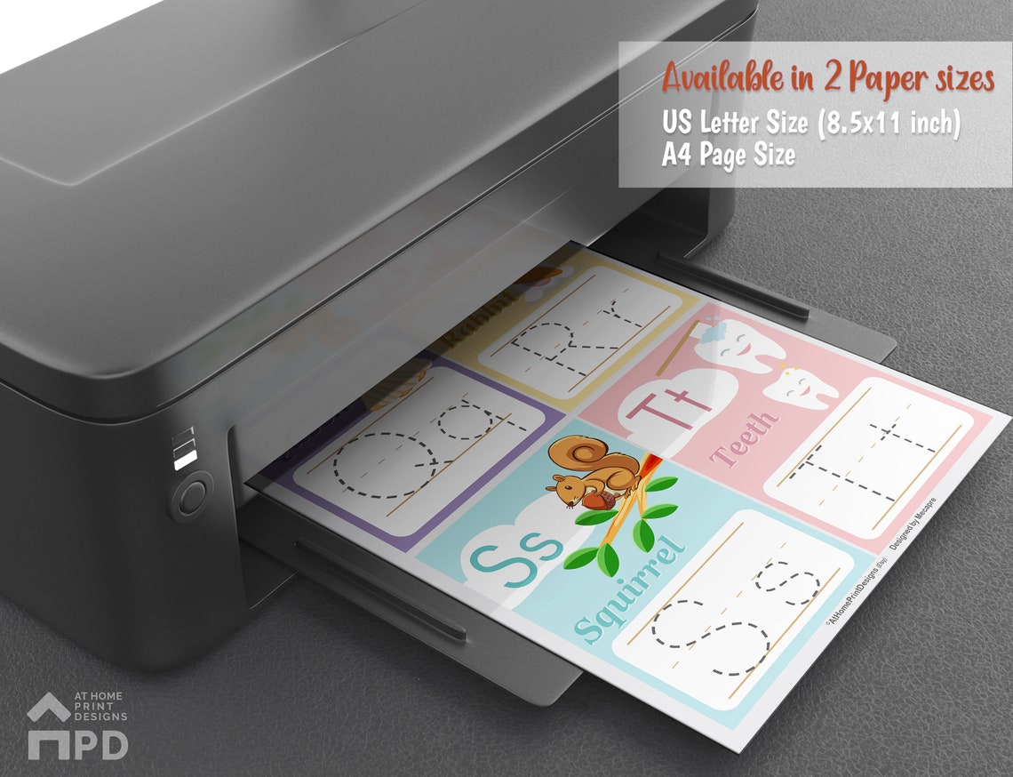 ABC Tracing Flashcards Reusable Alphabet Writing Preschool - Etsy