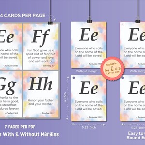 Large Printable Bible Cards ABC Verse ESV Flashcards Minimal Printable ...