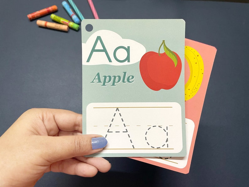 ABC Tracing Flashcards Reusable Alphabet Writing Preschool - Etsy
