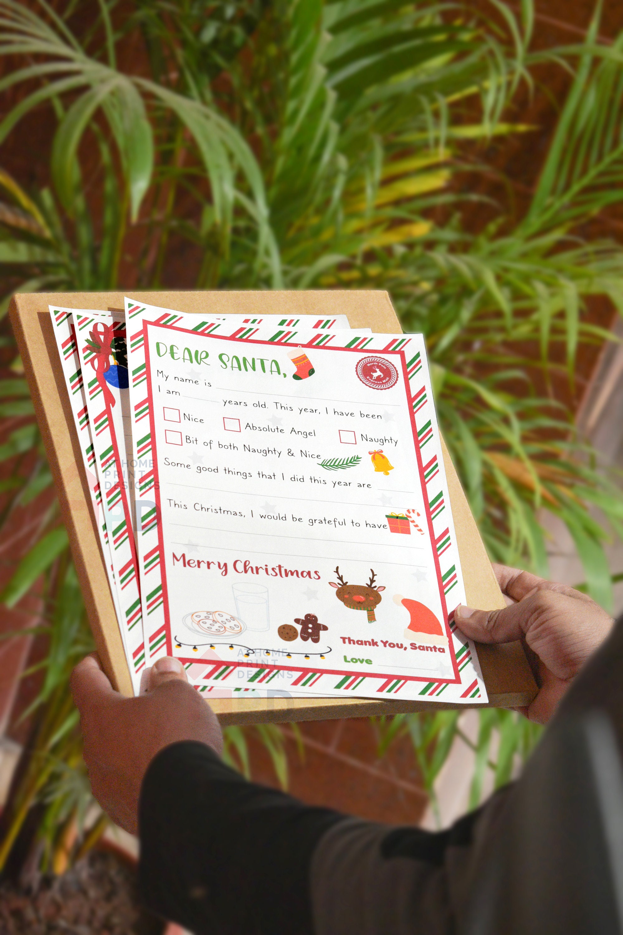 Bundle Printable Cute Dear Santa Letter Template Christmas - Etsy