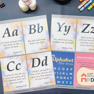 Large Printable Bible Cards ABC Verse ESV Flashcards Minimal Printable ...