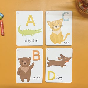 Preschool Printable Flashcards Animal ABC Cards Alphabet Montessori ...